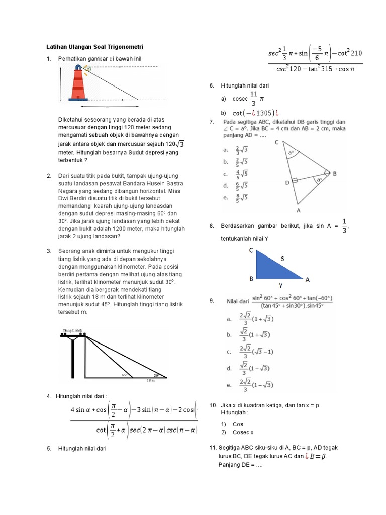 Soal Trigonometri dan Solusi Lengkap | PDF