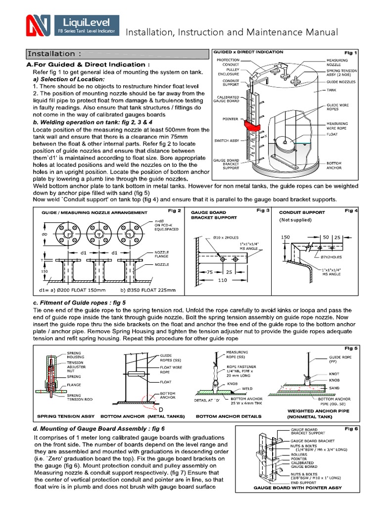 Liquilevel: Installation, Instruction and Maintenance Manual | PDF