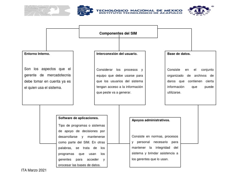 Mapa Conceptual de Los Componentes Del SIM. | PDF