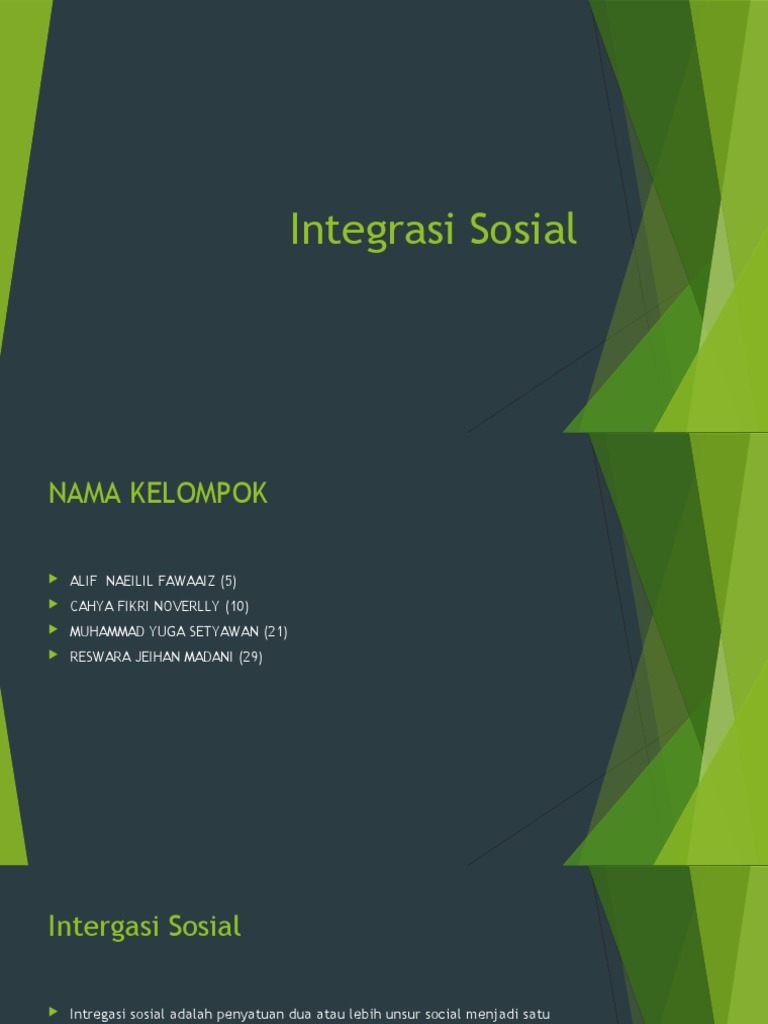 Integrasi Sosial (Autosaved) | PDF