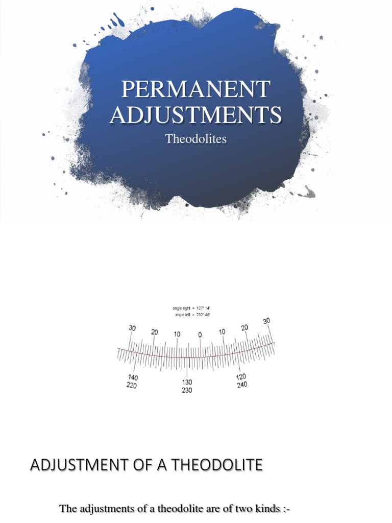 Permanent Adjustments, Theodolites | PDF