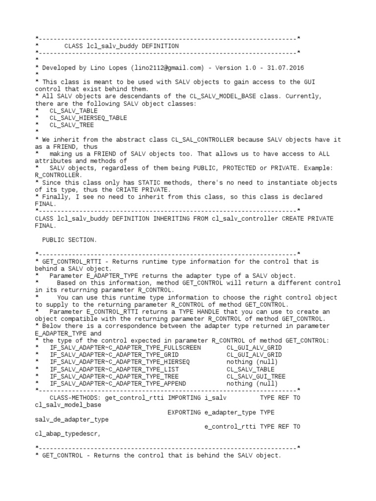LCL Salv Buddy | PDF | Class (Computer Programming) | Method (Computer Programming)