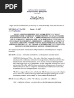 Overview of Republic Act No. 7166 | PDF