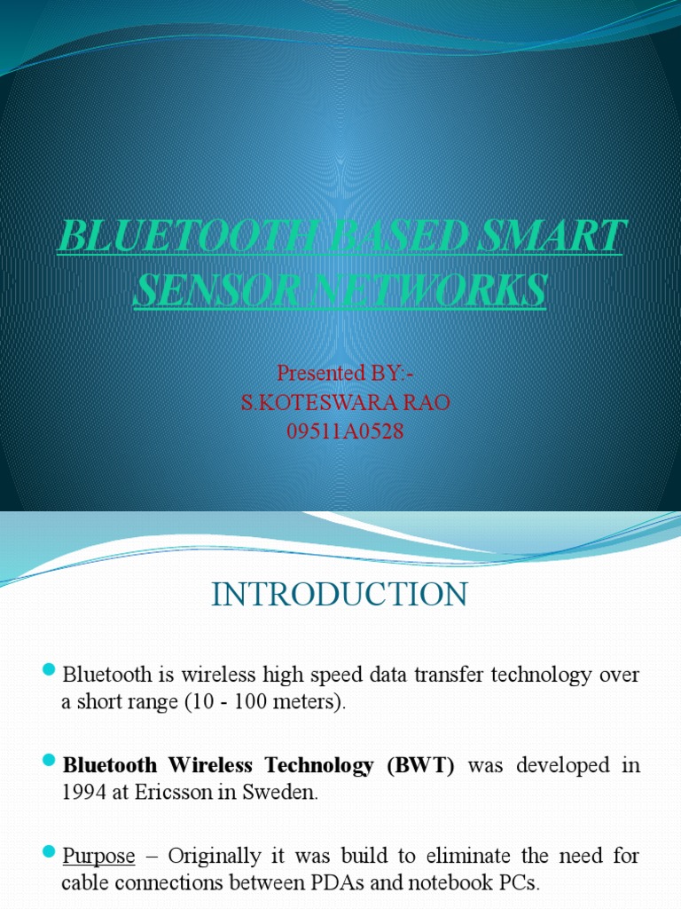 Bluetooth Based Smart Sensor Network | PDF | Wireless Sensor Network | Bluetooth