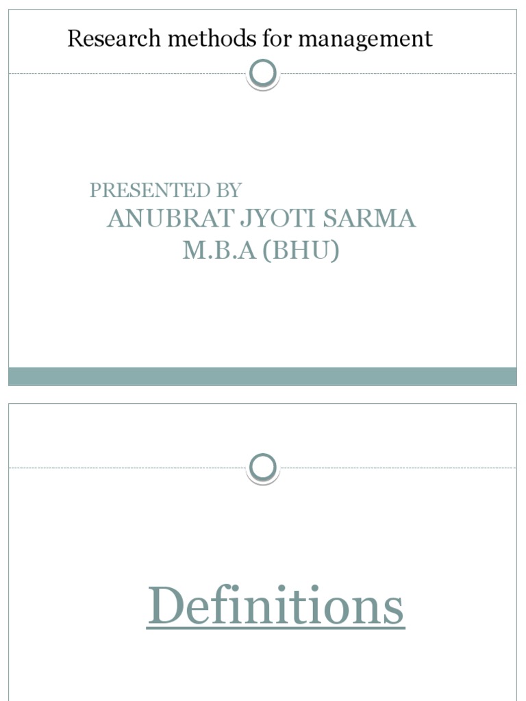 Research Methods in Management Concepts | PDF | Hypothesis | Dependent ...