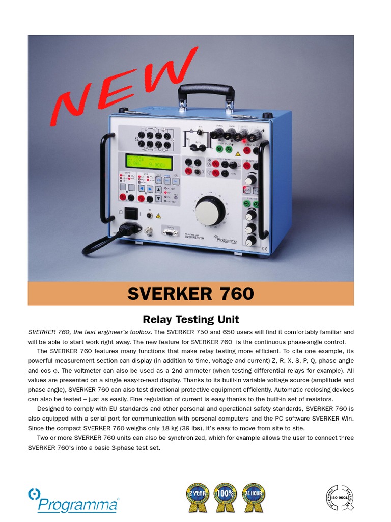 Programma Sverker 760 RelayTestSet | PDF | Relay | Voltage