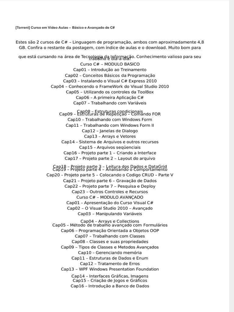 Dokumen - Tips - 187040086 Torrent Curso em Video Aulas Basico e ...