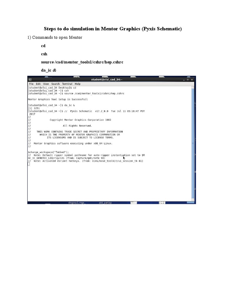 Steps To Do Simulation in Mentor Graphics | PDF