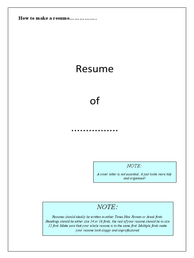 How To Make A Resume | PDF