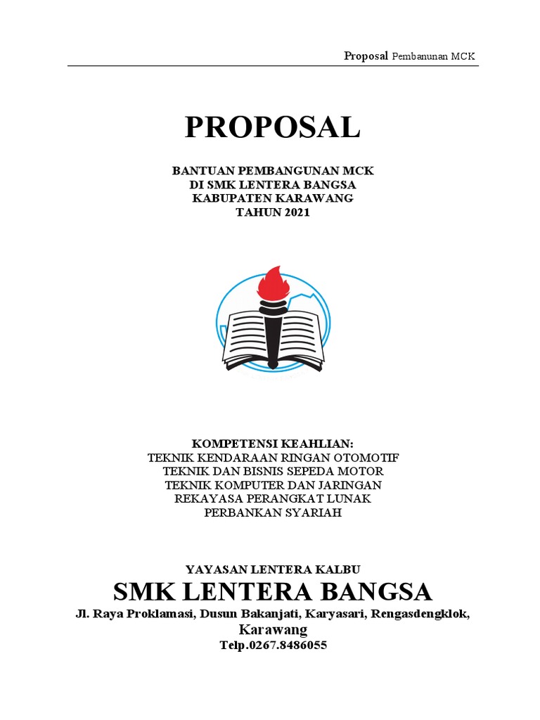Proposal MCK SMK Lentera Bangsa | PDF | Bisnis