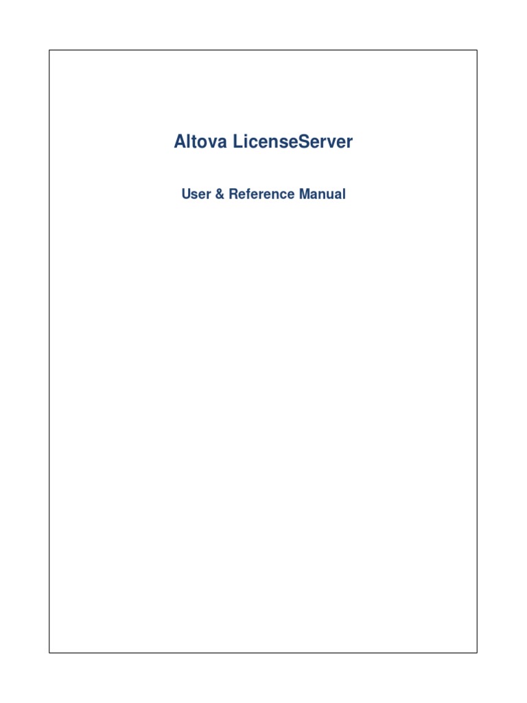 Altova Licenseserver: User & Reference Manual | PDF | Multi Core Processor | Port (Computer ...