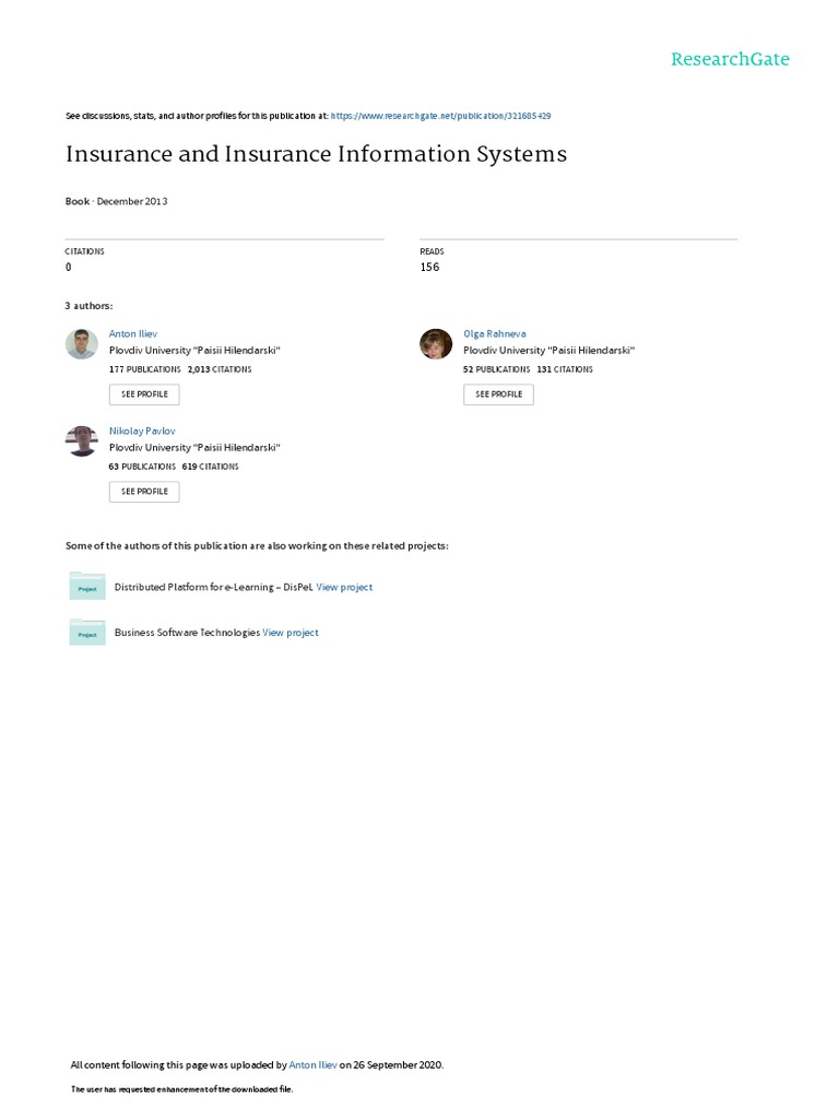 Insurance and Insurance Information Systems: December 2013 | PDF ...