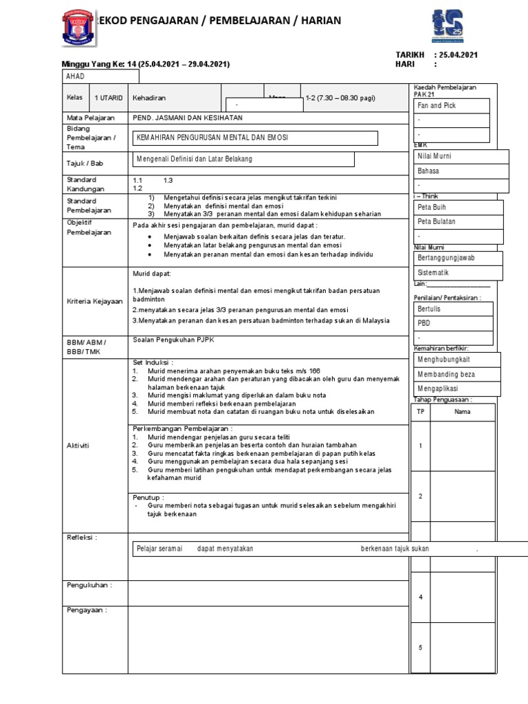 Laporan Aktiviti Mingguan TS25 | PDF