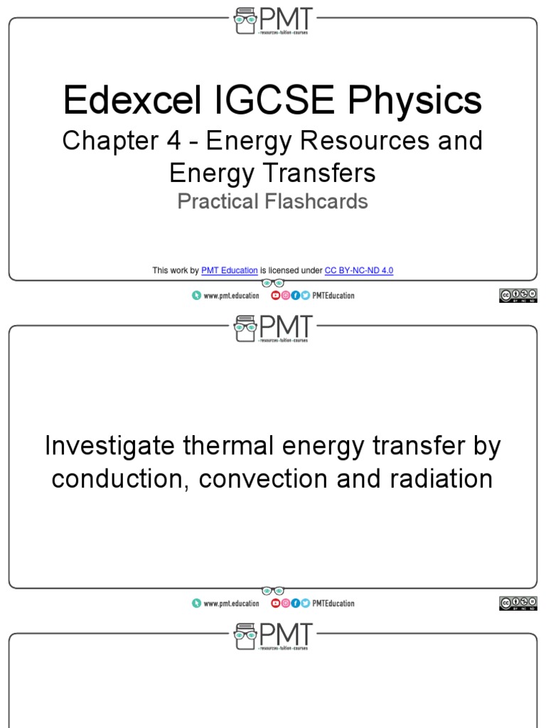 Practical Flashcards - Chapter 4 Energy Resources and Energy Transfers ...