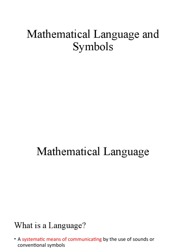 Mathematical Language & Symbols | PDF | English Language | Summation