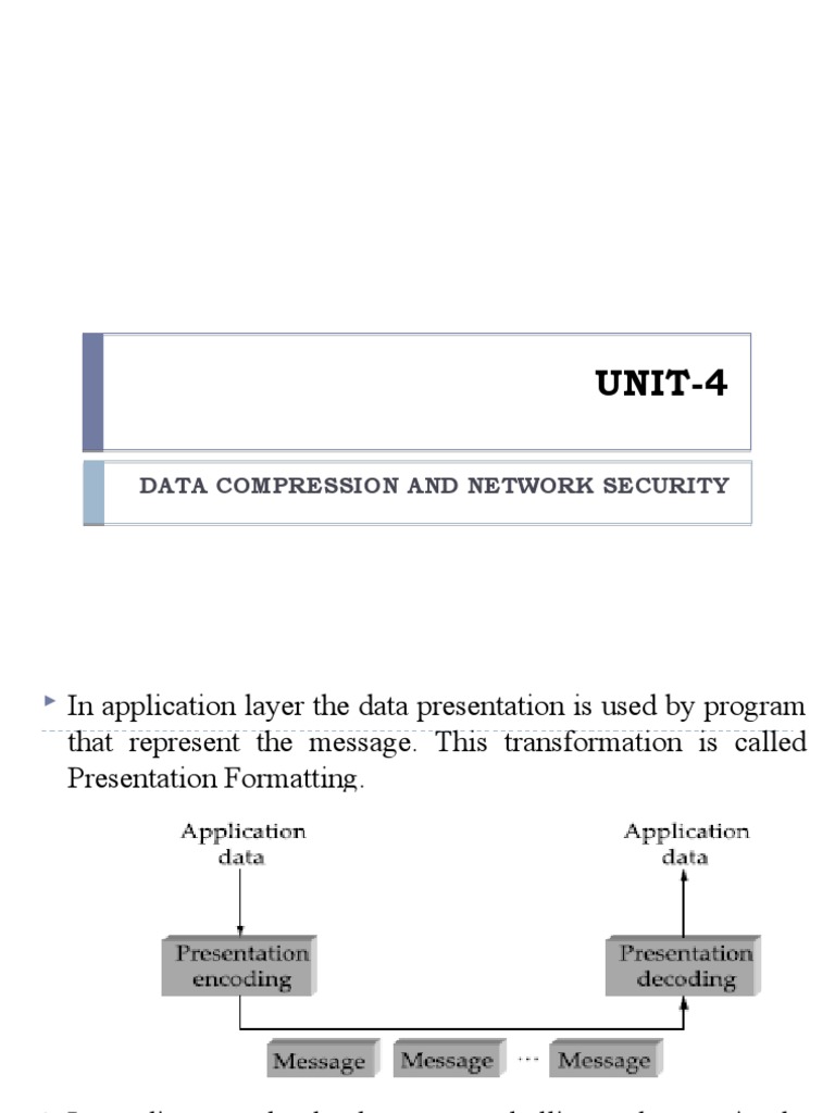 unit4-EEE-DATA COMPRESSION AND NETWORK SECURITY | PDF | Data Compression | Cryptography