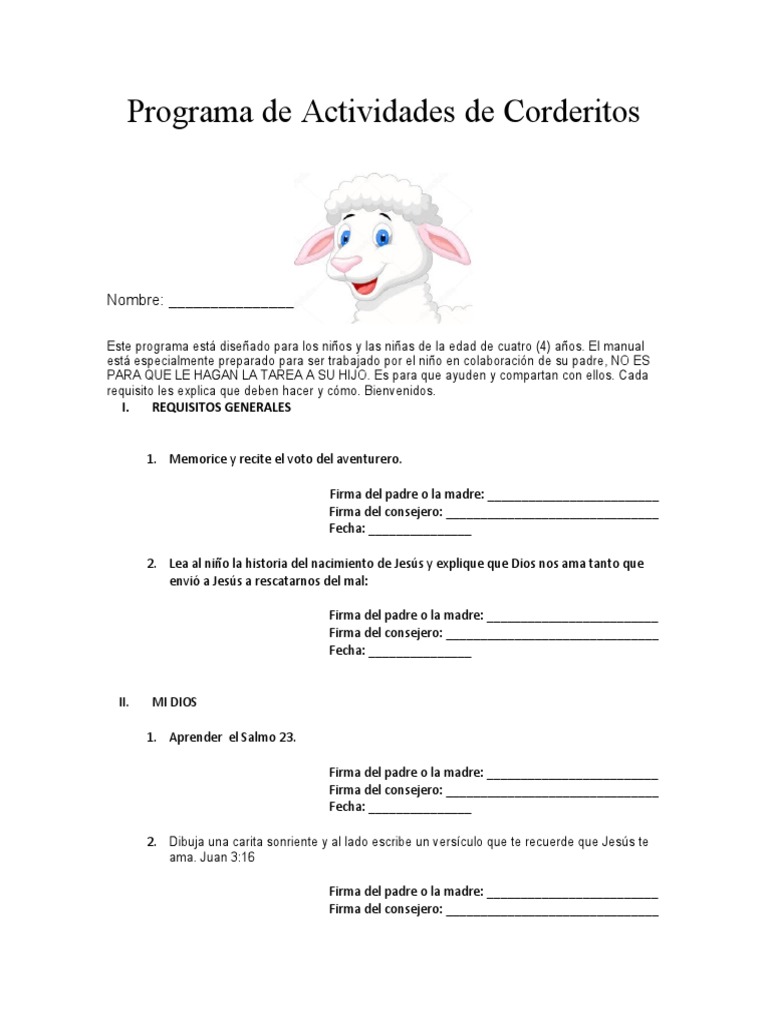 1.CORDERITOS-requisitos de Clase - ADAPTADO PANDEMIA | PDF