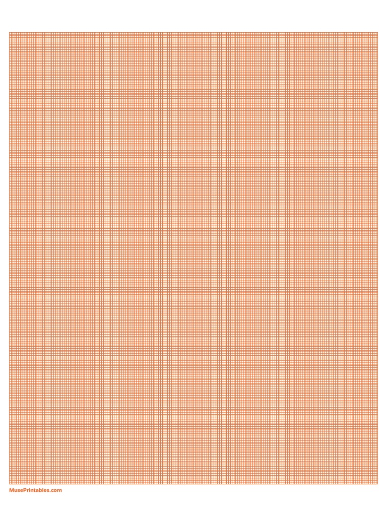 1 MM Orange Graph Paper A4 1 | PDF