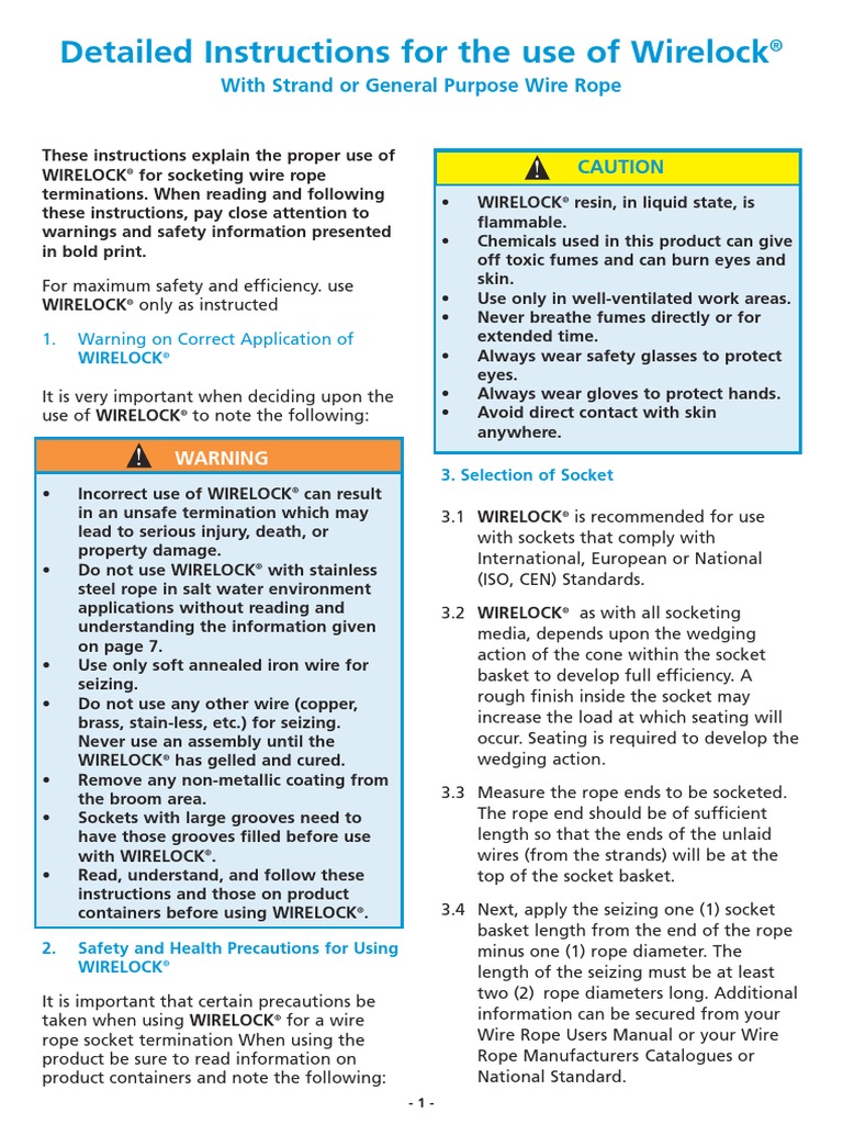 PRC-MJP-Hoist Wirelock Procedure | PDF | Rope | Wire