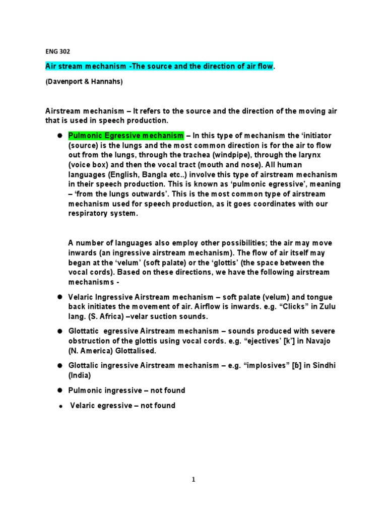 Class-Airstream Mechanism | PDF | Foreign Language Studies