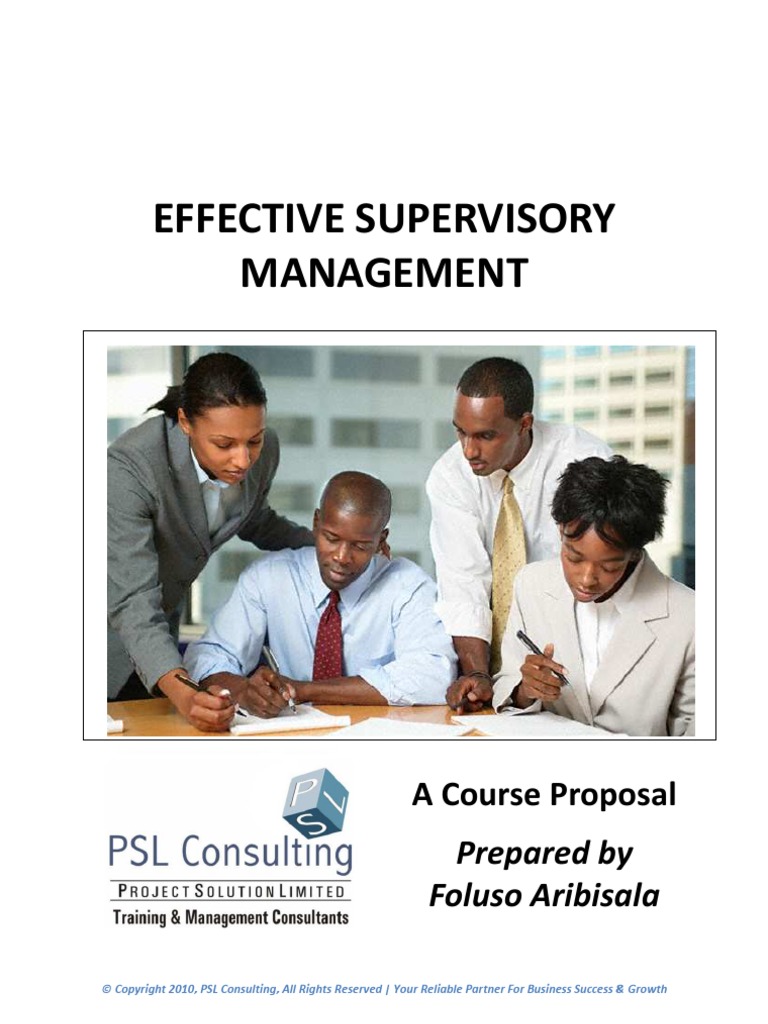 Oando Effective Supervisory Management Proposal | PDF | Team Building ...