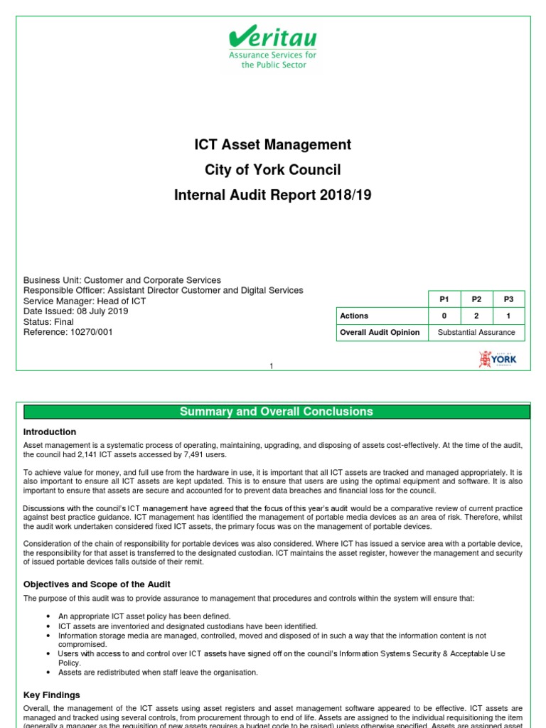 ICT Asset Management | PDF | Audit | Asset Management
