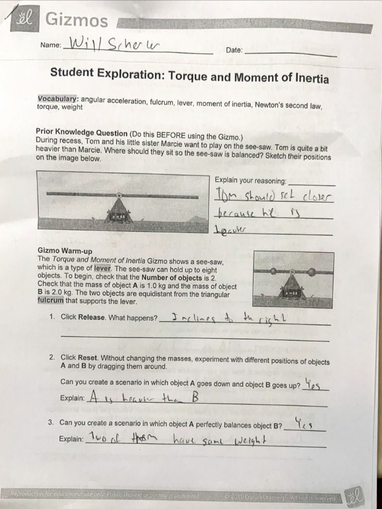 Ap Physics Torque Gizmo | PDF