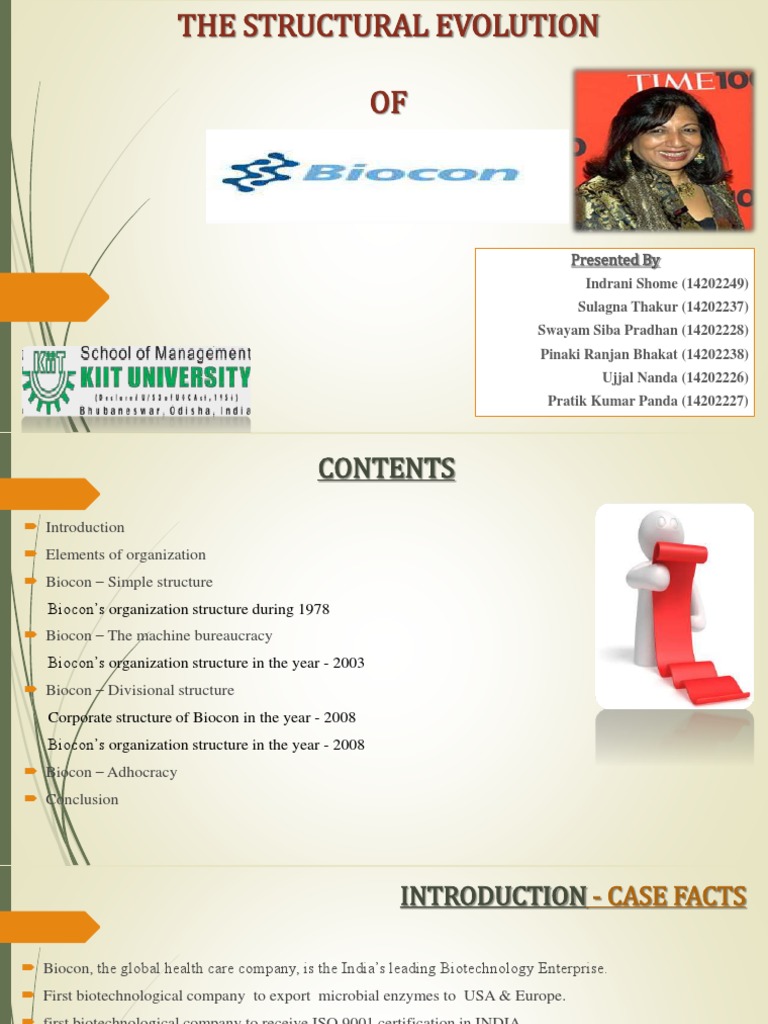 Biocon's Organizational Evolution | PDF | Business | Economies