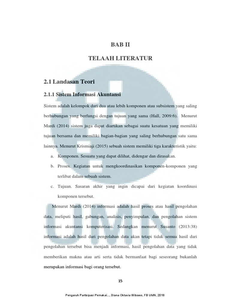 Bab II Telaah Literatur | PDF