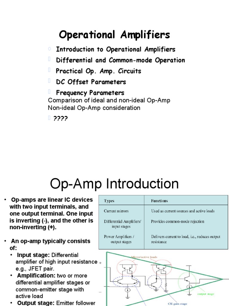 @6 - OPAMP and Comparators | PDF | Operational Amplifier | Amplifier