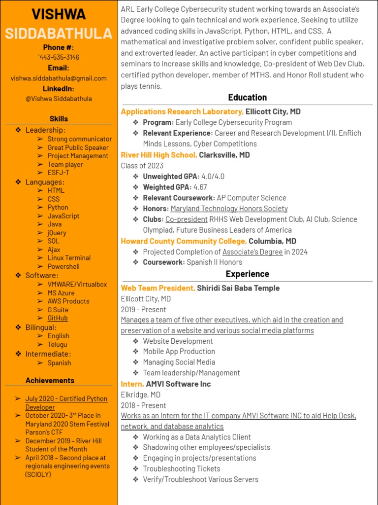 Vishwasiddabathularesumeupdated Pages Deleted | PDF | Web Development ...