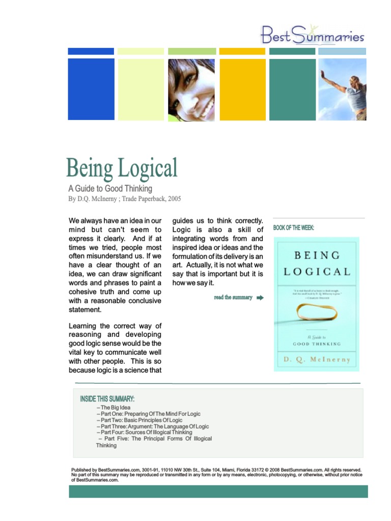 Being Logical Being Logical: A Guide To Good Thinking | PDF | Reason ...