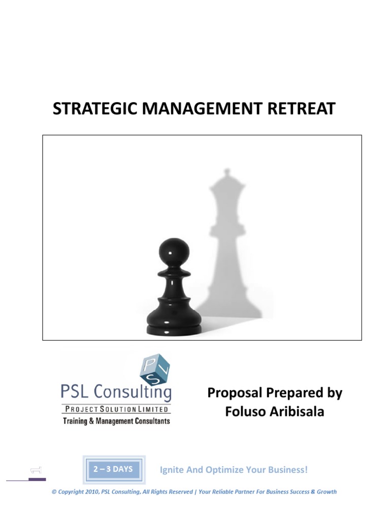 Strategic Management Retreat Proposal | PDF | Strategic Management | Goal