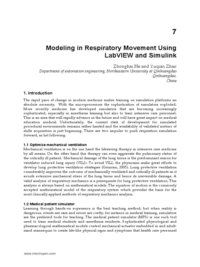 Modeling In Respiratory Movement Using Labview And Simulink Pdf Respiratory Tract Fluid 4592