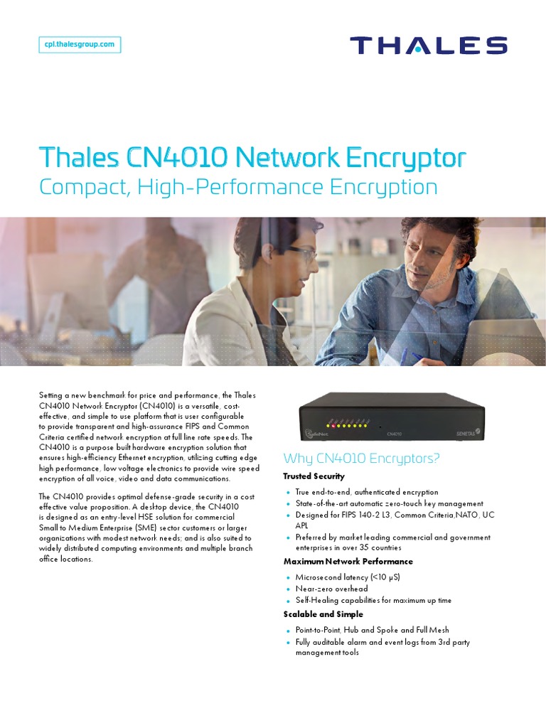 Thales CN4010 Network Encryptor PB A4 v2 | PDF | Encryption | Multicast