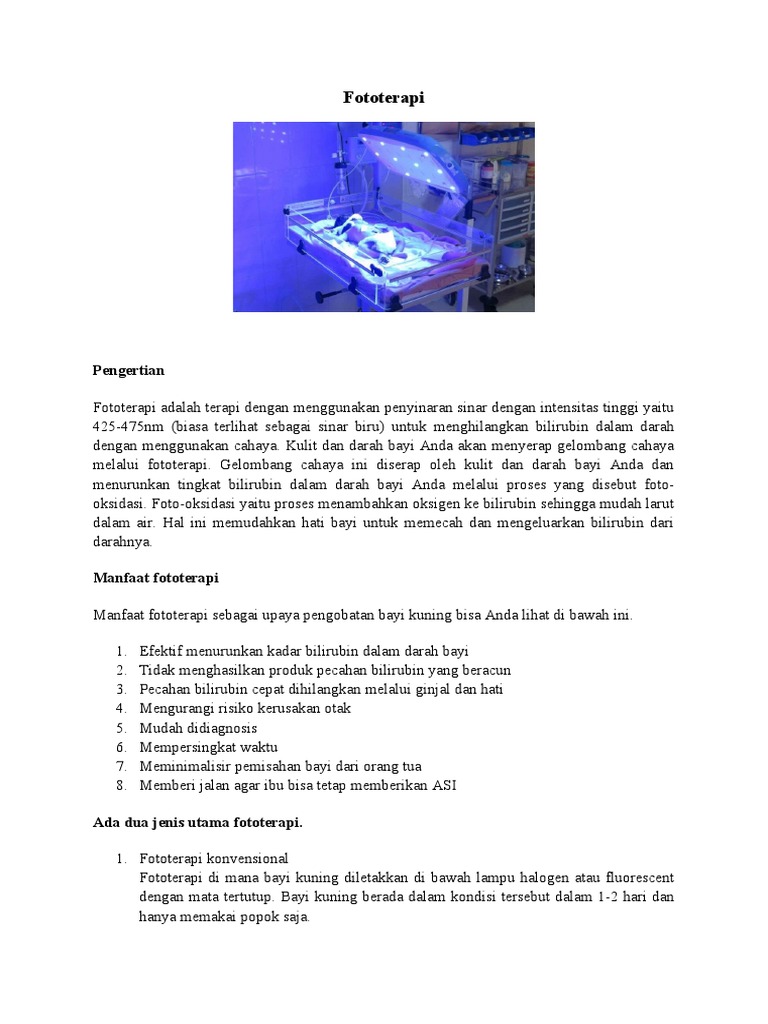 Fototerapi & SOP | PDF