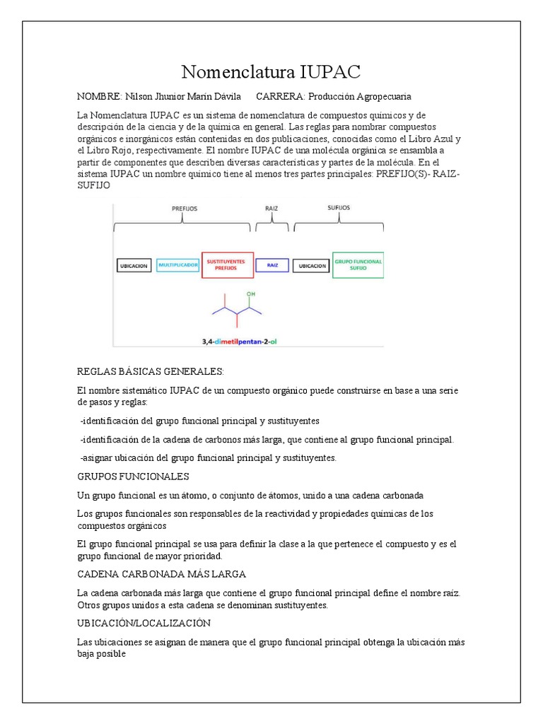Nomenclatura IUPAC | PDF | Amida | Ácido carboxílico