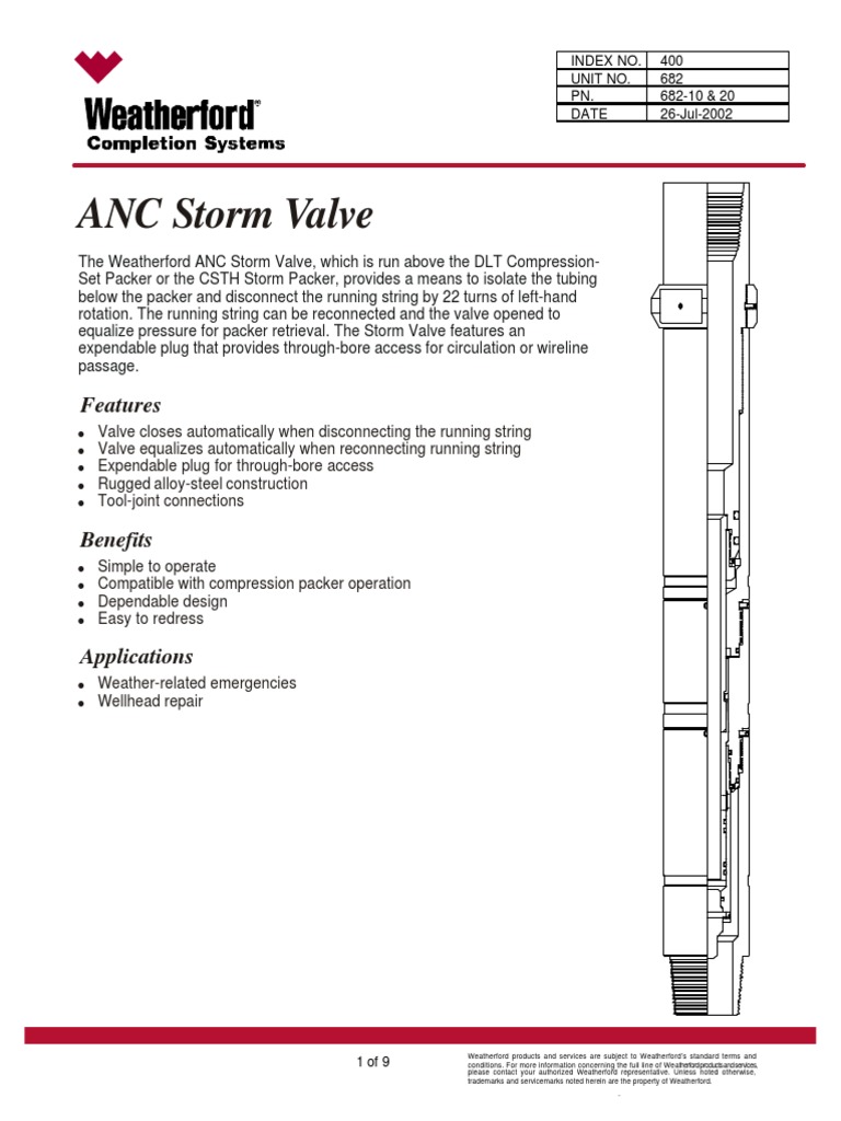 Anc Storm Valve | PDF | Screw | Valve