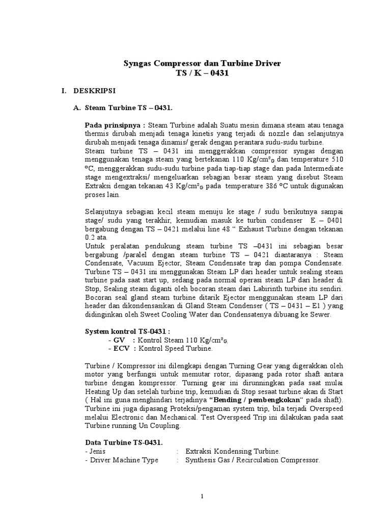 Syn Gas Compressor | PDF