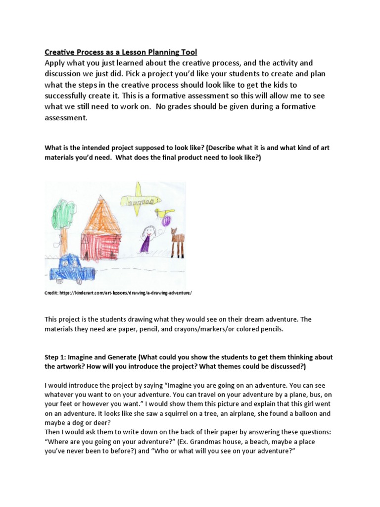 Artistic Process As A Lesson Plan | PDF | Brainstorming | Behavior ...