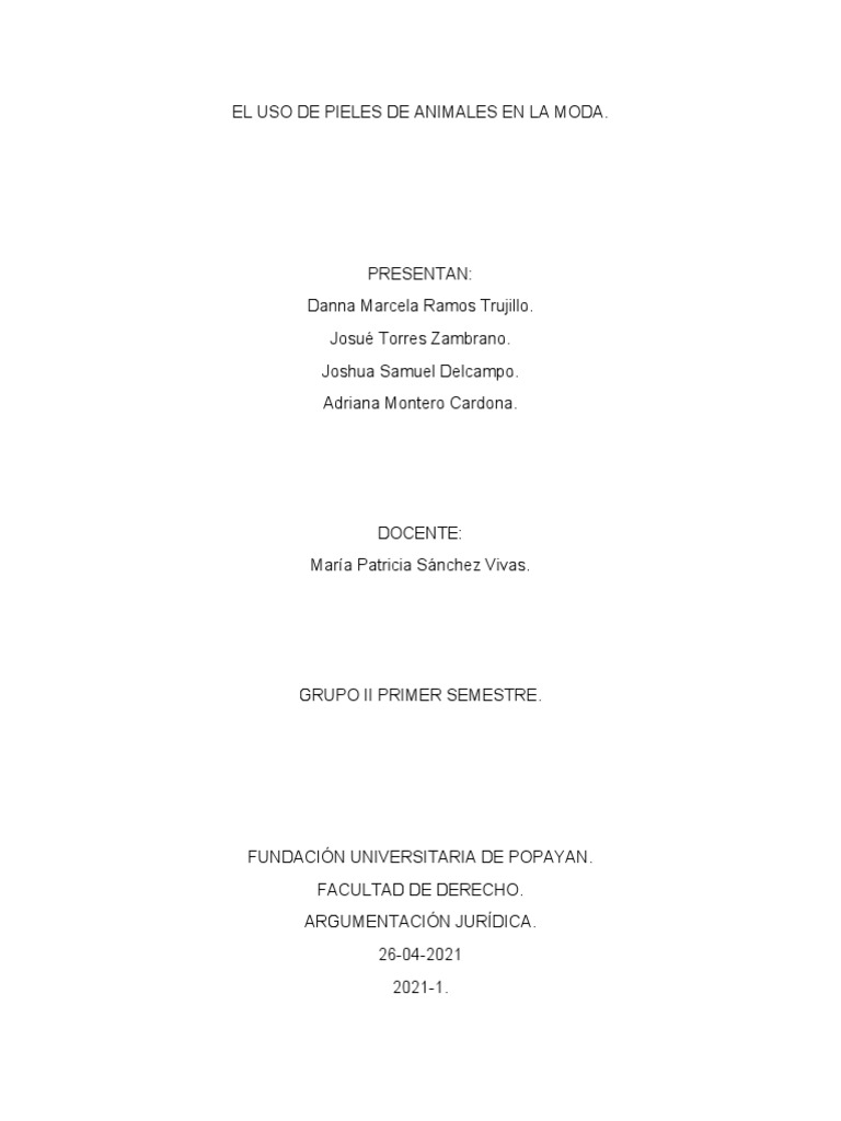 El Uso de Pieles de Animales en La Moda | PDF | Extinción | Ropa