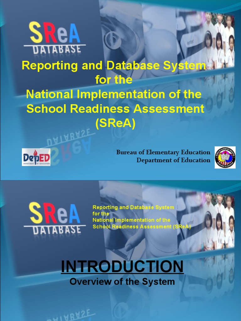 School Readiness Assessment Reporting System | PDF | Databases | World ...