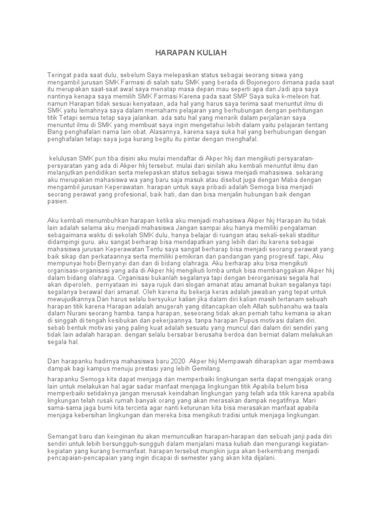 Harapan Kuliah | PDF