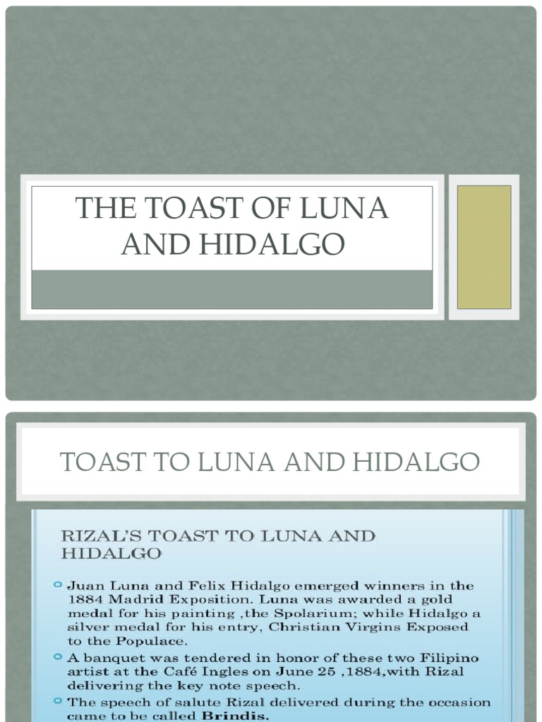 2 Rizals Toast To Luna and Hidalgo | PDF