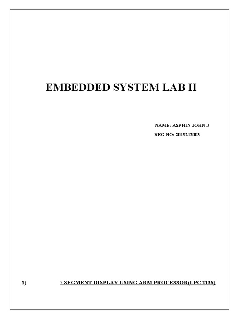 Embedded Systems & IoT Projects | PDF | Anti Lock Braking System ...