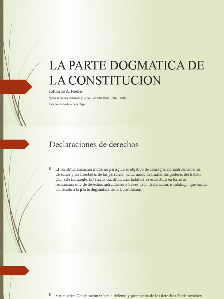 Parte Dogmatica de La Constitucion | PDF | Libertad de expresión ...