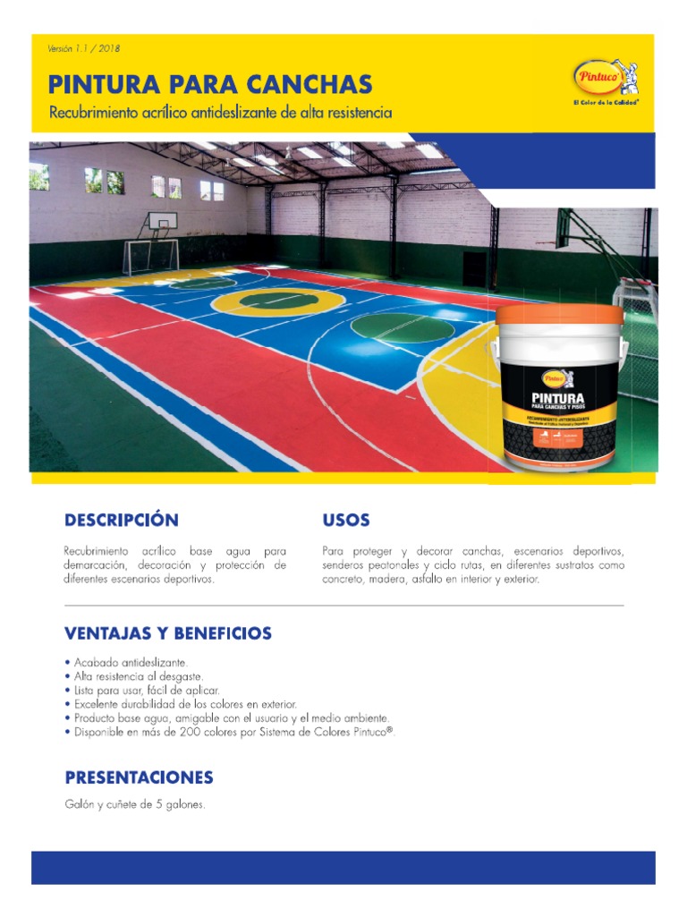 FICHA TECNICA Pintura-Para-Canchas - PDF | PDF