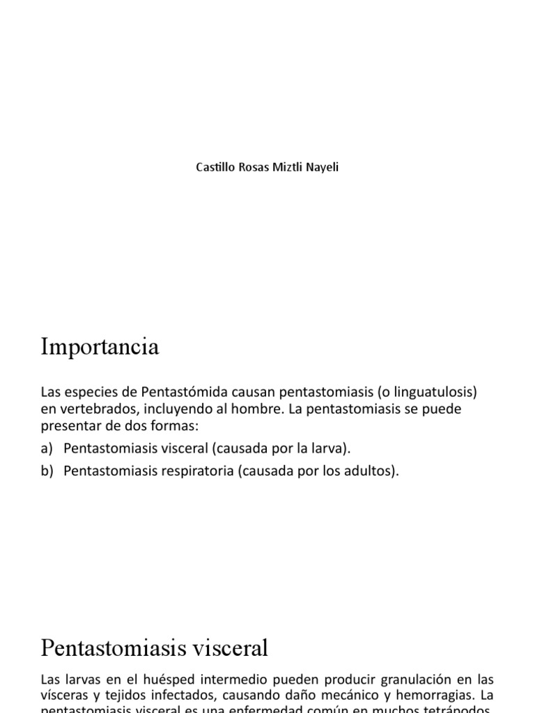 Pentastomida | PDF | Especialidades Medicas | Bienestar