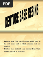Denture Base Resins | PDF | Polymers | Dentures