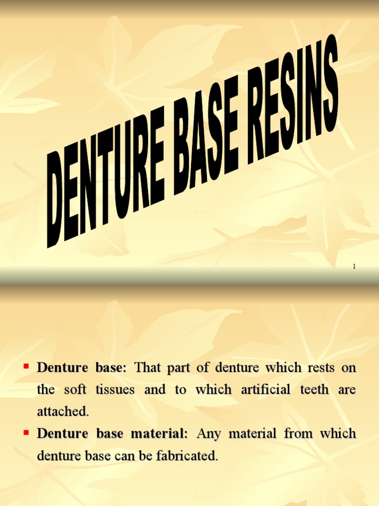 Denture Base Material | PDF | Poly(Methyl Methacrylate) | Dentures